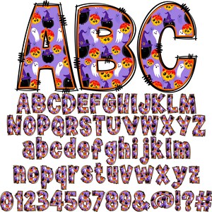 BUNDLE Halloween Alphabet PNG, Spooky Letters, Halloween Day, Alpha ...