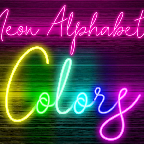Neon Letters - Etsy