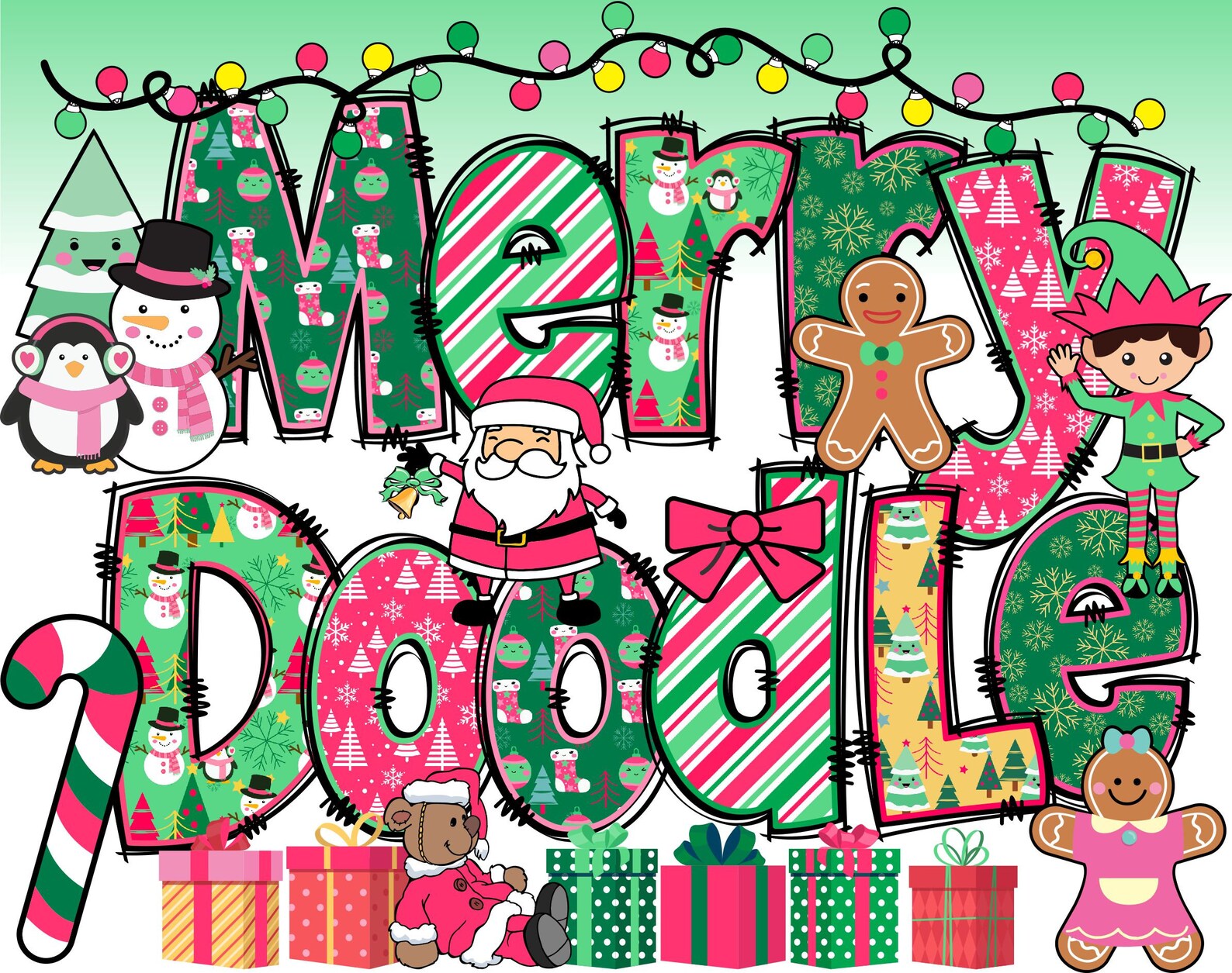 Pink Christmas Alphabet PNG Christmas Letters Christmas - Etsy