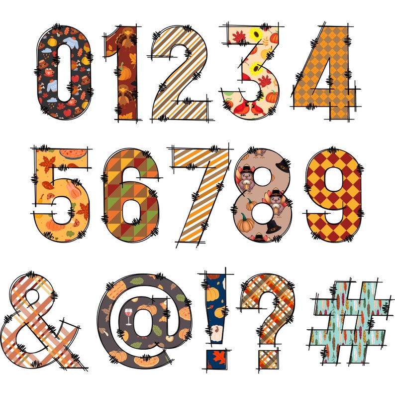 Thanksgiving Clipart Alphabet PNG Watercolor Alphabet Clip - Etsy