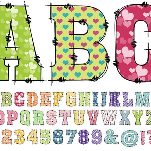 Valentine's Day Alphabet PNG, Love Alphabet Clip Art, PNG, Doodle ...
