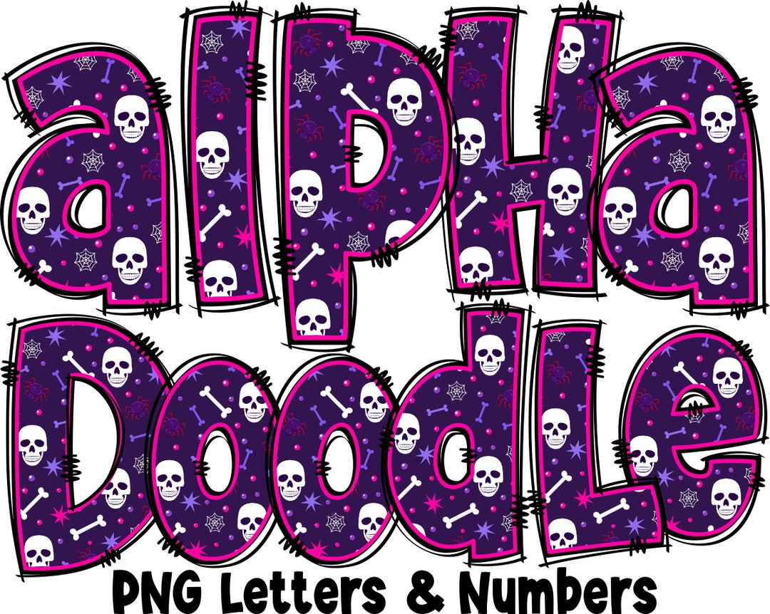Halloween Alphabet PNG, Halloween, Halloween Day, Alpha Doodle, PNG ...