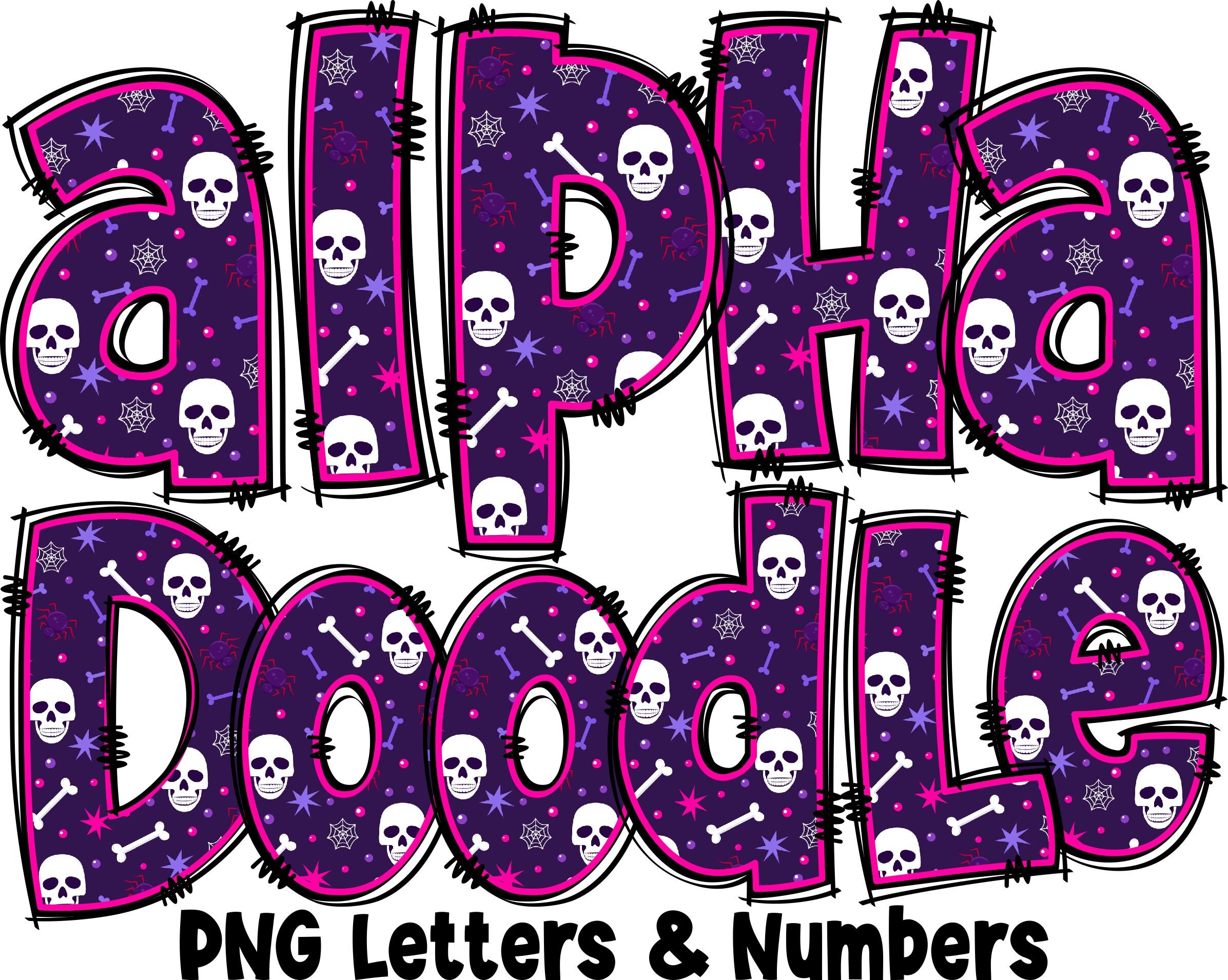 Halloween Alphabet PNG, Halloween, Halloween Day, Alpha Doodle, PNG ...