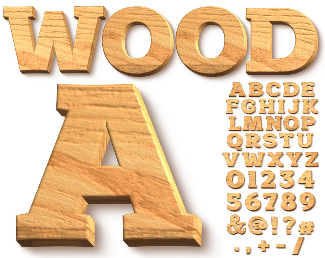 3D Wood PNG Letters, Transparent Background, Wooden Alphabet Clip Art ...