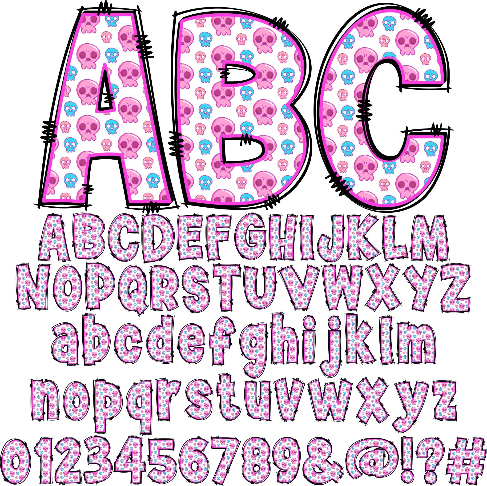 BUNDLE Halloween Alphabet PNG Halloween Halloween Day Alpha - Etsy