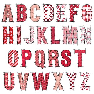 Valentine's Day Letters PNG, Love Letters Clip Art, PNG, Doodle ...