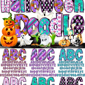 BUNDLE 48 Halloween Alphabet PNG Complete Sets, Halloween Letters ...