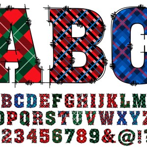 Christmas Clipart Letters PNG, Christmas Pajama Background Alphabet ...