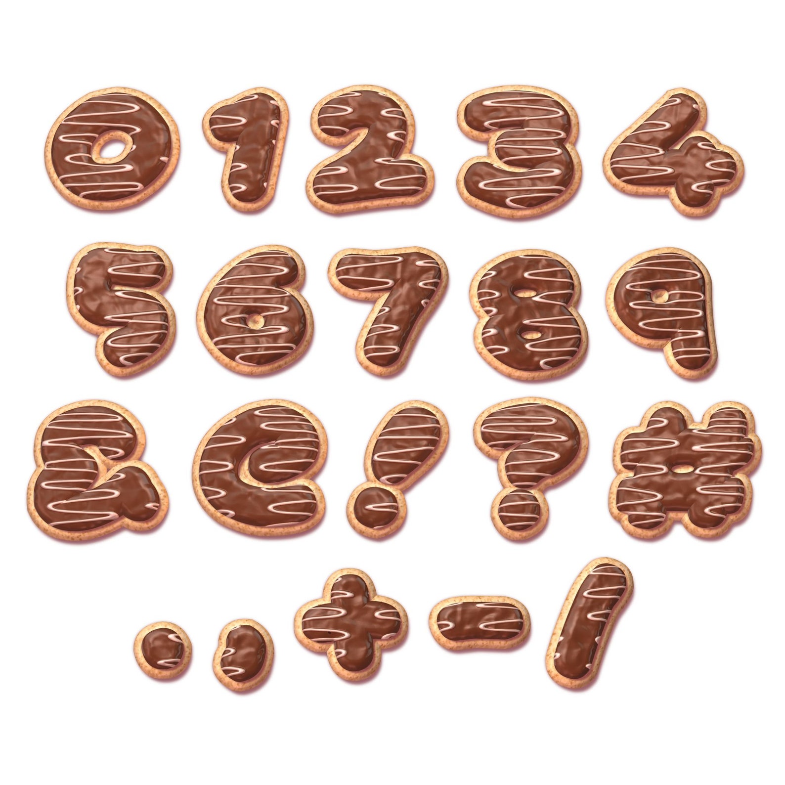 Chocolate Cookies 3D Letters PNG Cookies Alphabet PNG - Etsy