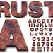 Rusted PNG Letters, Transparent Background, 3D Rusted Alphabet Clip Art ...