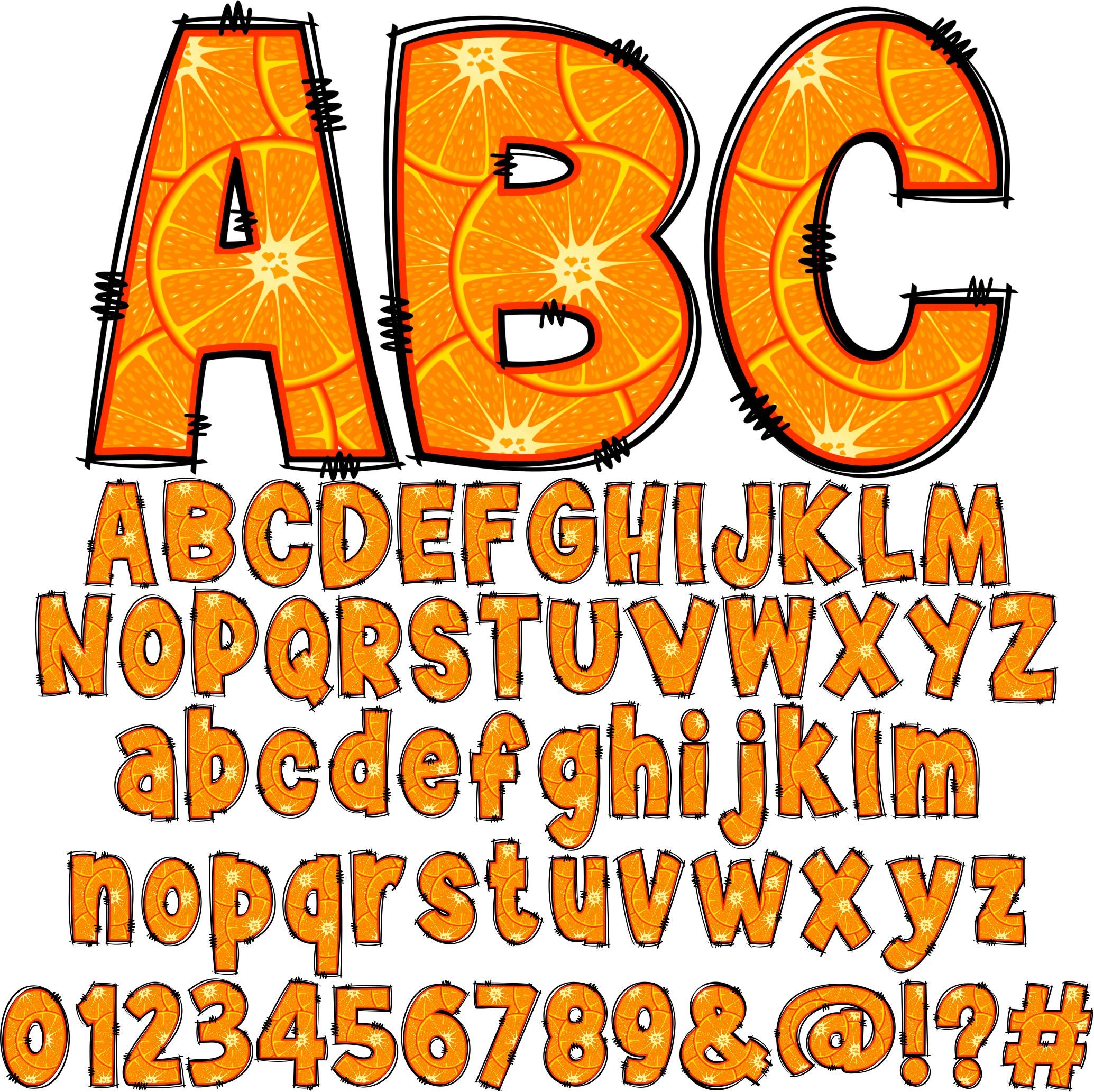BUNDLE Fruit Alphabet PNG Fruit Letters Fruit Doodle Alpha - Etsy