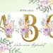 Bundle Watercolor Flowers Alphabet PNG Gold Letters Alphabet - Etsy
