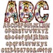 BUNDLE Spring Floral Alphabet PNG, Doodle Alpha, Doodle Flowers, Doodle ...