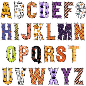 Halloween Clipart Alphabet PNG, Doodle Bats Witch Hat Clip Art ...