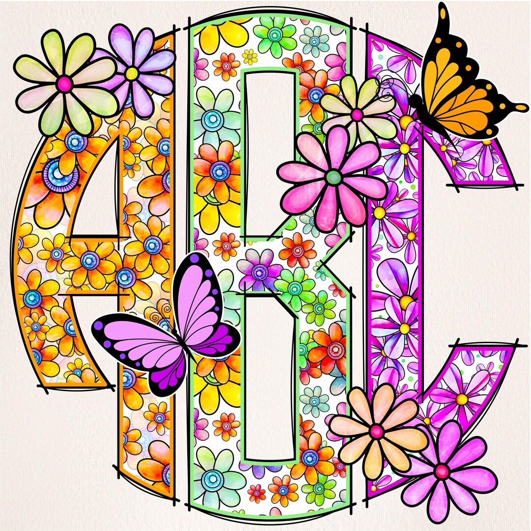 Monogram PNG Letters, Circle Monogram, Alpha Monogram, PNG Letters ...