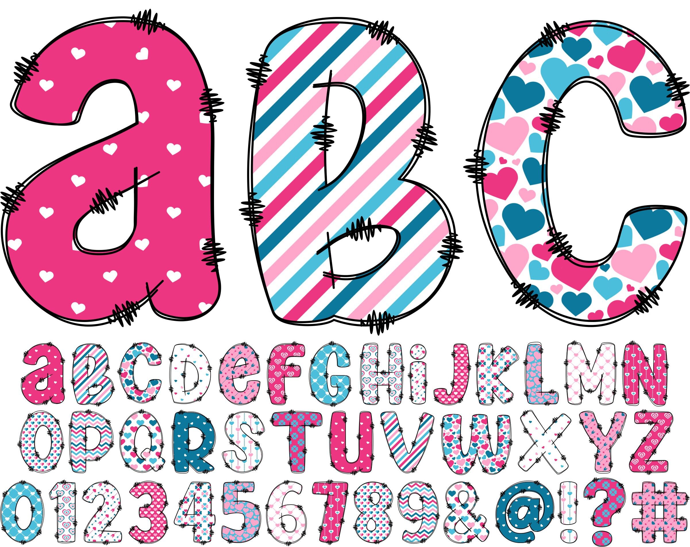 Paper, Party & Kids Sublimation Love Alphabet Clip Art Love Letters ...