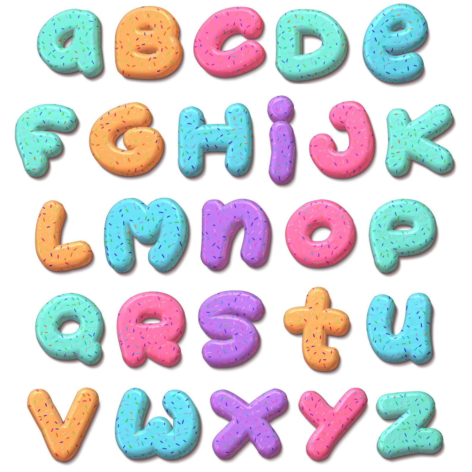 Donut 3D Letters PNG, Donut Alphabet Clip Art, PNG, Candy Letters ...