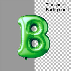 Balloon PNG Letters, 16 Bundle Colors, Transparent Background, Balloon ...