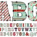 Christmas Clipart Alphabet PNG, Wrapping Paper Letters Clip, Doodle ...