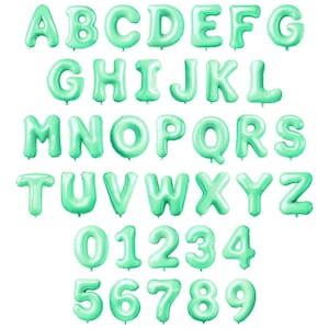 Aqua Balloon PNG Letters, Transparent Background, Balloon Alphabet Clip ...