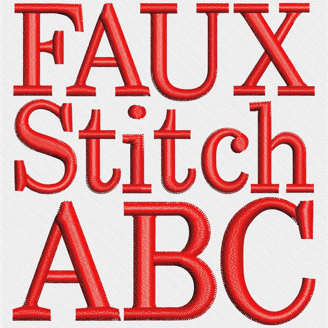Faux Embroidery Red Stitch, Alphabet PNG, Faux Stitch Letters, Alpha ...