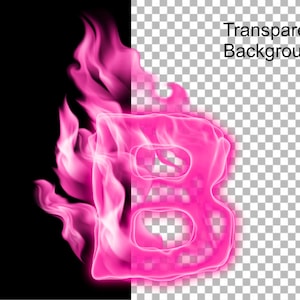 Pink Fire PNG Letters, Transparent Background, Flame Alphabet Clip Art ...
