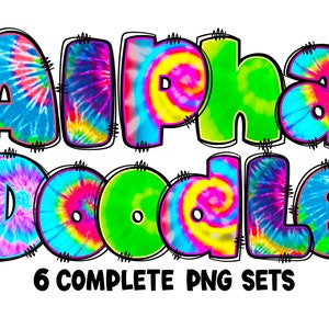 Tie Dye Alphabet PNG, Doodle Alphabet Clip Art, Transparent PNG, Doodle ...