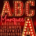 Red Marquee Letters PNG, Light Bulbs Letters, PNG Letters, 3D Letters ...