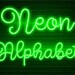 Neon Glow Effect Alphabet PNG Clip Art Letters Script Font Instant ...