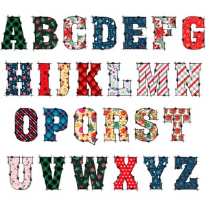 Christmas Clipart Letters PNG, Green Wrapping Paper, Doodle Holidays ...