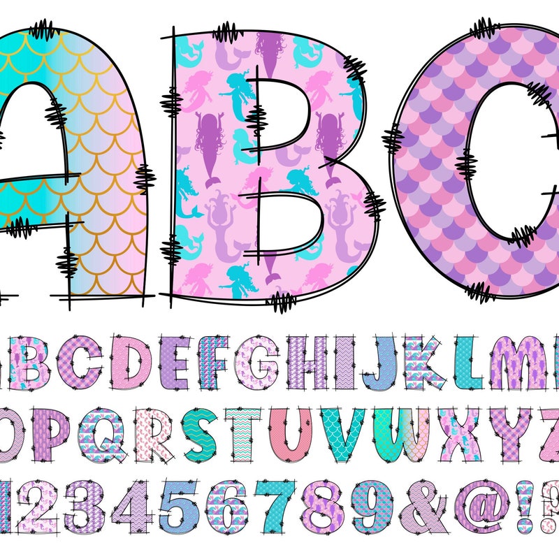 Mermaid Letters - Etsy