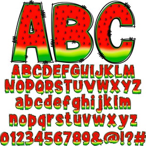 Watermelon Alphabet PNG, Fruit Letters, Fruit Doodle, Watermelon, Alpha ...