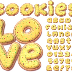 Cookies 3D Letters PNG, Cookies Alphabet Clip Art, PNG, Candy Letters ...