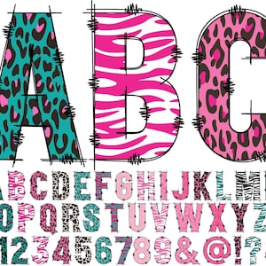 Animal Print Alphabet PNG, Doodle Alphabet Clip Art, Transparent PNG ...