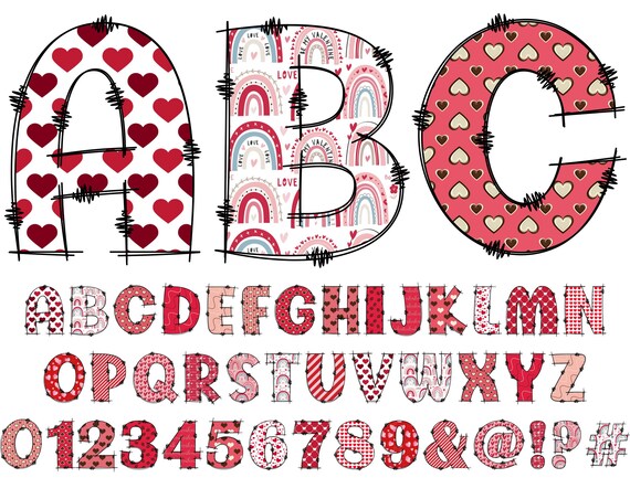 Letras Del Alfabeto De San Valentín Letras Del Alfabeto En Inglés