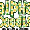 Spring Floral Alphabet PNG, Doodle Alpha, Doodle Flowers, Doodle ...