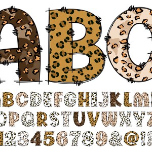 Leopard Print Alphabet PNG, Doodle Alphabet Clip Art, Transparent PNG ...