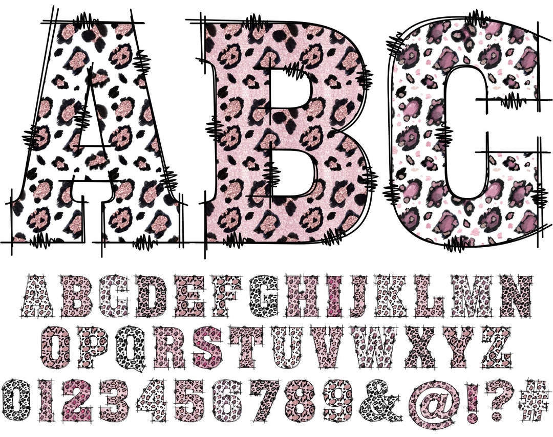 Leopard Print Alphabet PNG, Doodle Clip Art, Transparent PNG, Doodle ...