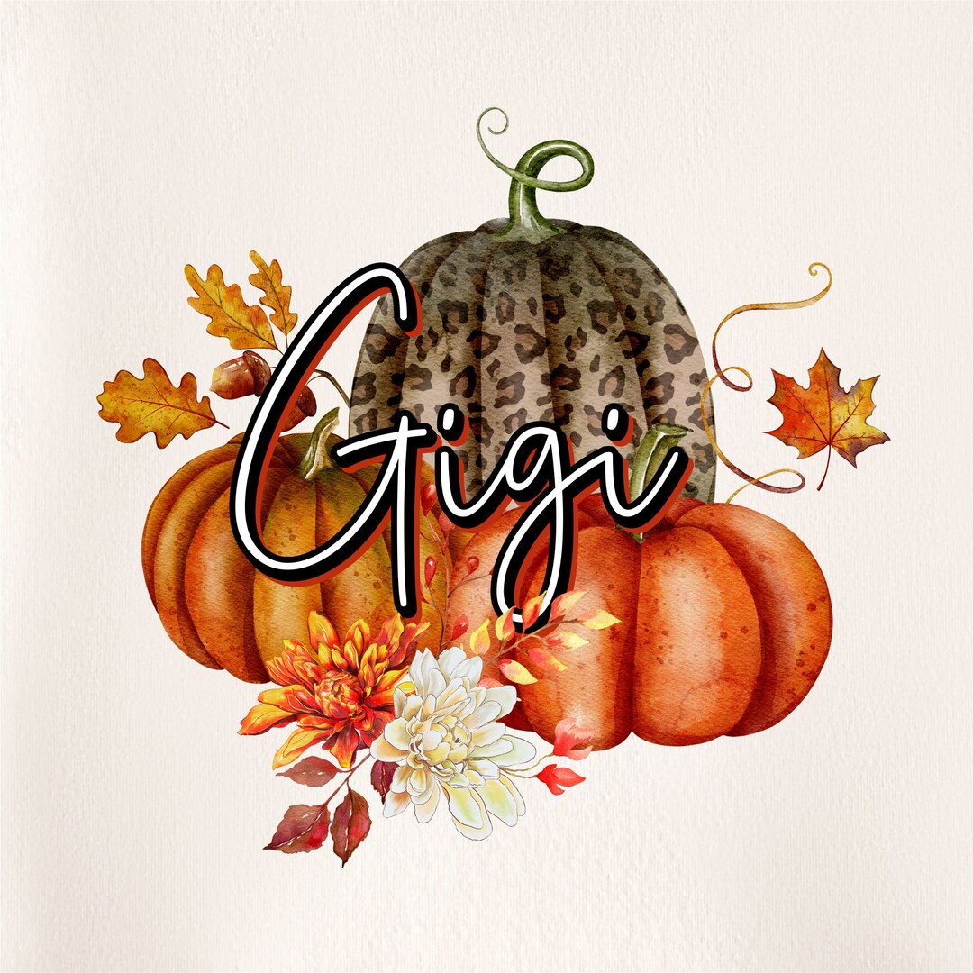 Gigi PNG, Animal Print Pumpkins, Thanksgiving, Watercolor, Doodle ...