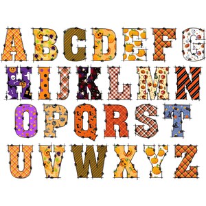 Halloween Clipart Alphabet PNG, Doodle Alphabet Clip Art, Transparent ...