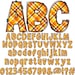 BUNDLE Autumn Plaid Alphabet PNG, Fall, Alpha Doodle, Letters, Fall ...