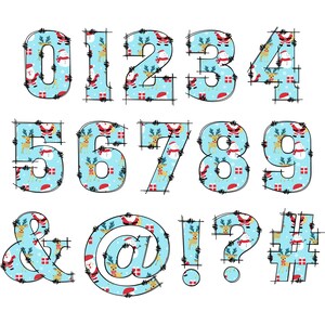 Christmas Clipart Alphabet PNG, Light Blue Letters Clip, Doodle ...