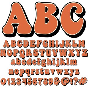Groovy Alphabet PNG, Retro Boho Letters, Retro Doodle, Groovy Doodle ...