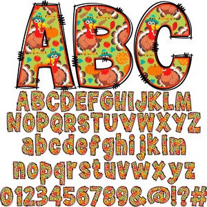 Thanksgiving Alphabet PNG, Happy Thanksgiving, Thanksgiving Day, Alpha ...