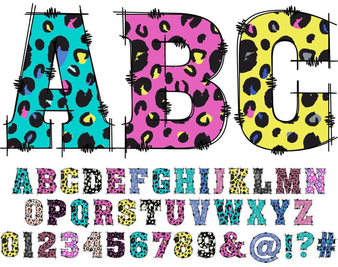 Leopard Print Alphabet PNG, Doodle Alphabet Clip Art, Transparent PNG ...