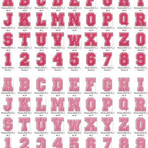 Faux Embroidery Chenille Letters BUNDLE, Faux Chenille Patch, Chenille ...