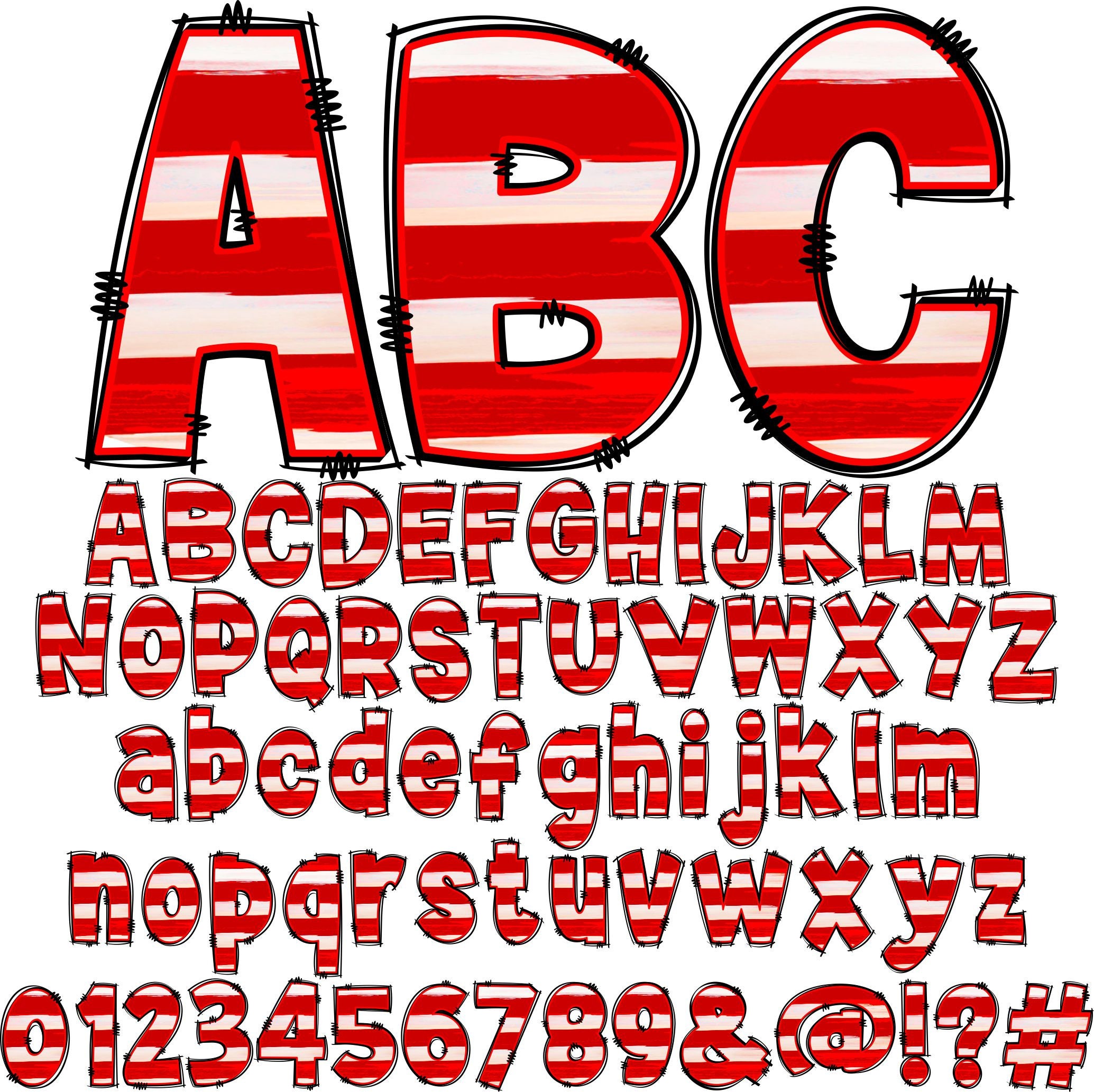 BUNDLE Patriotic Alphabet PNG 4th of July Independence Day - Etsy