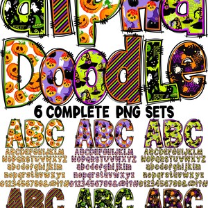 BUNDLE 48 Halloween Alphabet PNG Complete Sets, Halloween Letters ...