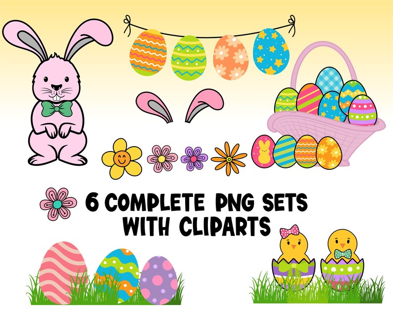 Easter Alphabet PNG Easter Letters Easter Doodle Easter - Etsy