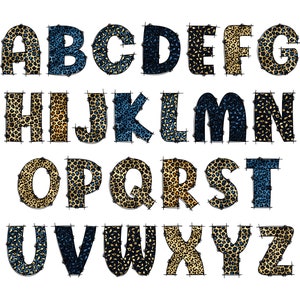 Leopard Print Alphabet PNG, Doodle Clip Art, Transparent PNG, Doodle ...